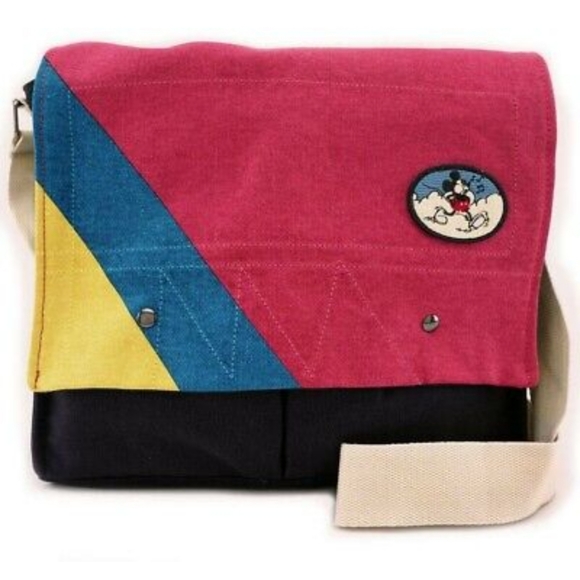 Disney | Bags | Disney Mickey Mouse Retro Canvas Crossbody Briefcase ...